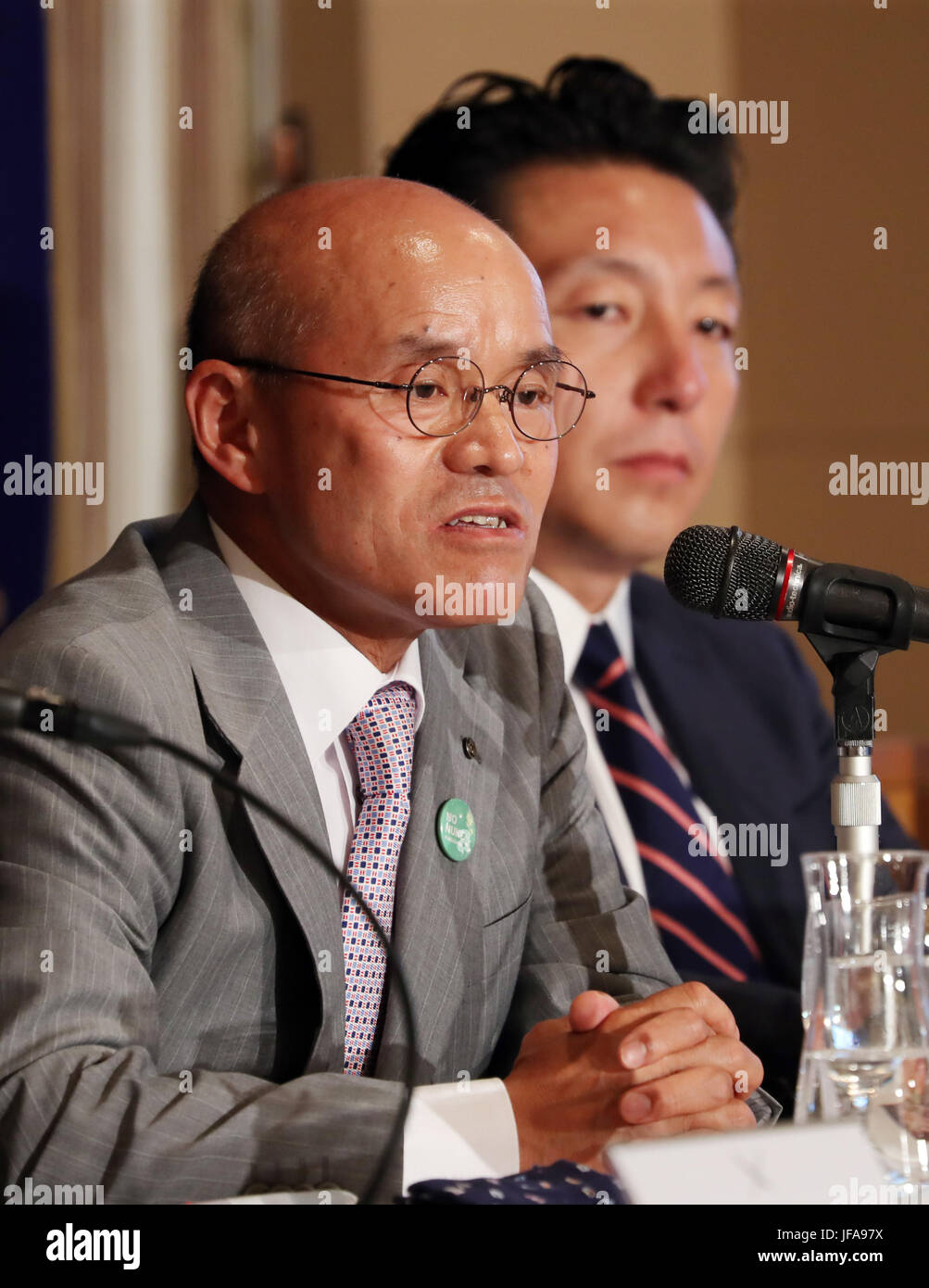 Tokyo, Japan. 29th June, 2017. Minami-Soma city Mayor Katsunobu Sakurai ...
