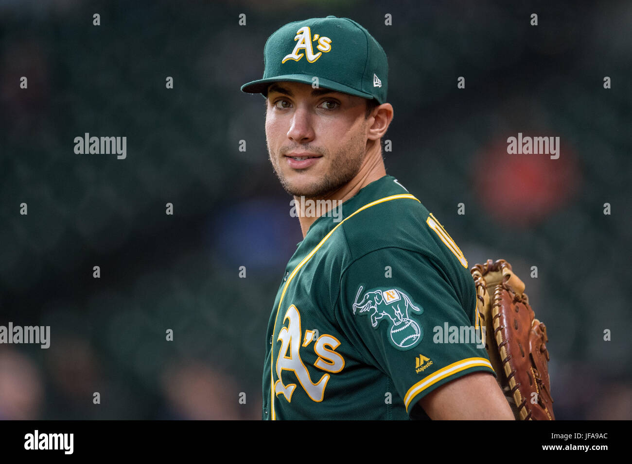 Houston, TX, USA. 29th June, 2017. Oakland Athletics first baseman Matt ...