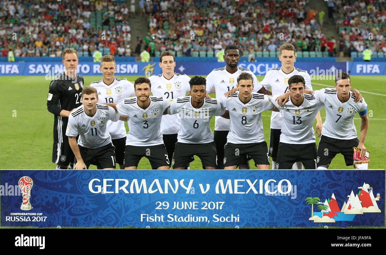 Sochi, Russia. 29th June, 2017. Team Germany pose for a group photo ...