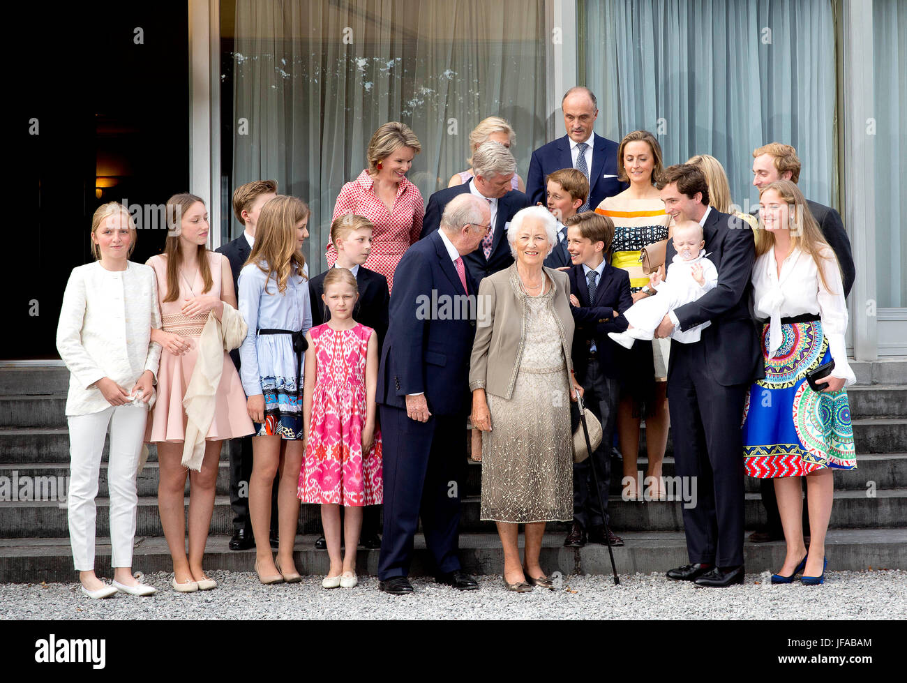 King Filip, Queen Mathilde, Princess Elisabeth, Prince Gabriël, Prince ...