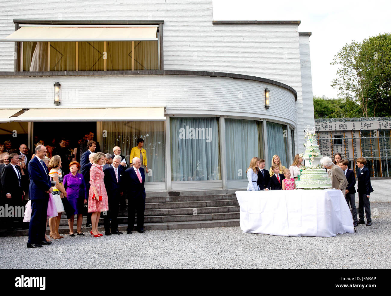 King Filip, Queen Mathilde, Princess Elisabeth, Prince Gabriël, Prince ...