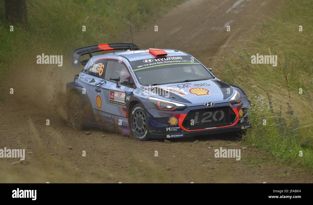 Dany Sordo and Marc Marti in Hyundai i20 Coupe WRC 74th Poland Rally on ...