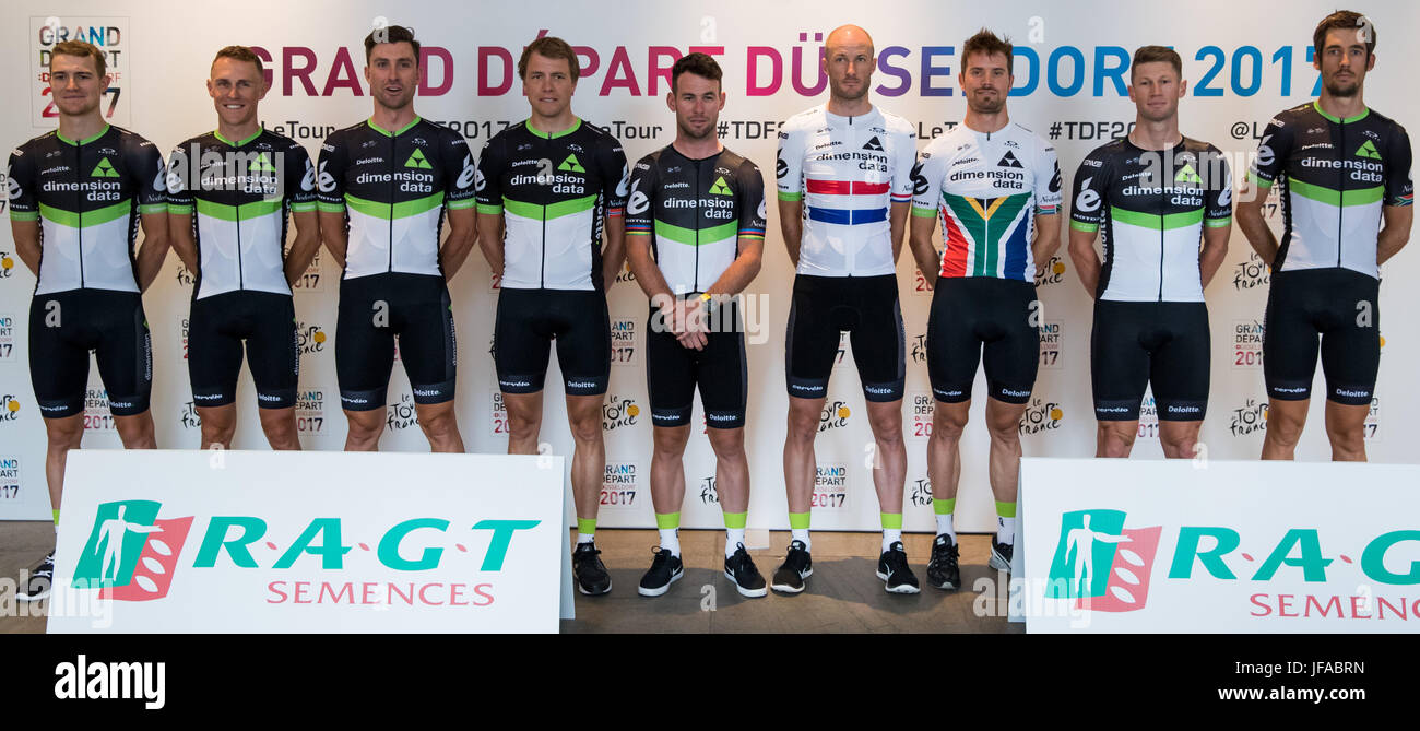Duesseldorf, Germany. 29th June, 2017. The Dimension Data team in ...