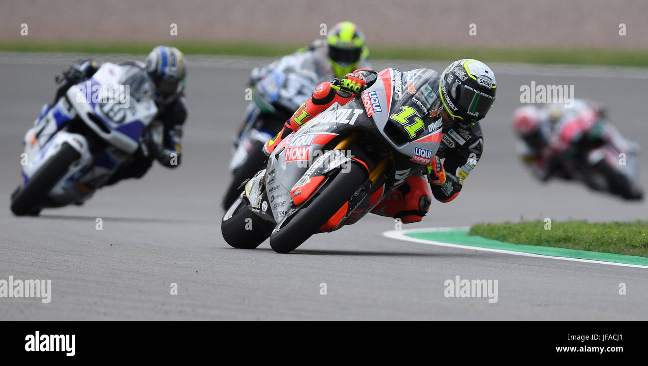Hohenstein-Enstthal, Germany. 30th June, 2017. German Moto2 driver ...