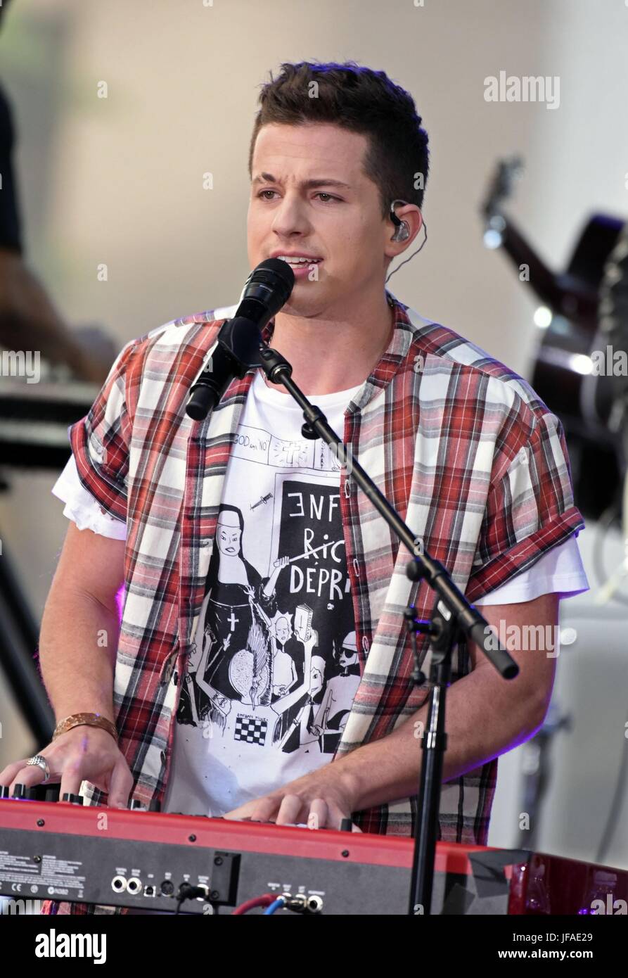 New York, NY, USA. 30th June, 2017. Charlie Puth on stage for NBC Today ...