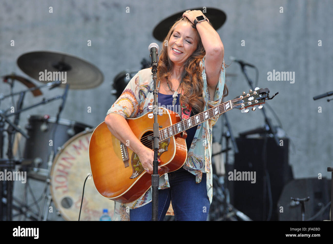 June 28, 2017 - Cary, Nc, USA - Country singer CARLENE CARTER ...