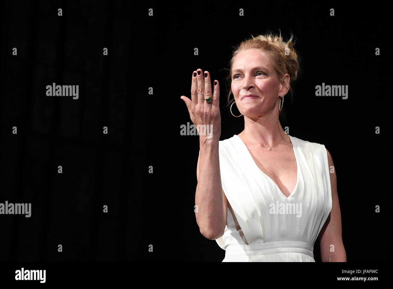 Karlovy Vary, Czech Republic. 30th June, 2017. American actress Uma ...