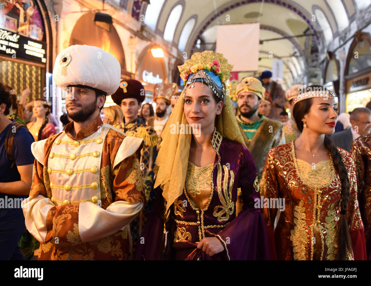 (170630) -- ISTANBUL, June 30, 2017 (Xinhua) -- Performers attend a ...