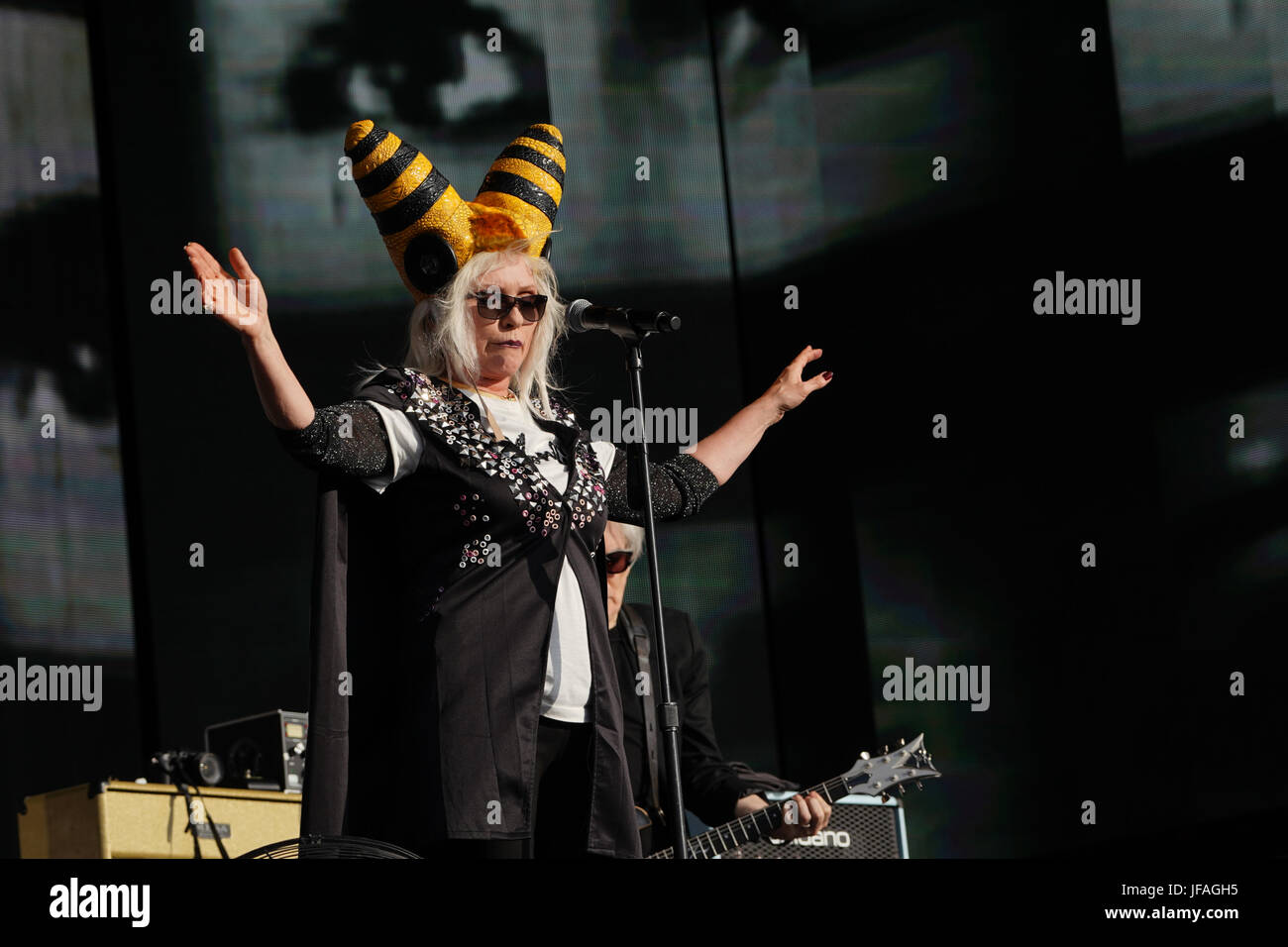 London, UK. 30th June, 2017. Debbie Harry of Blondie performing live on ...