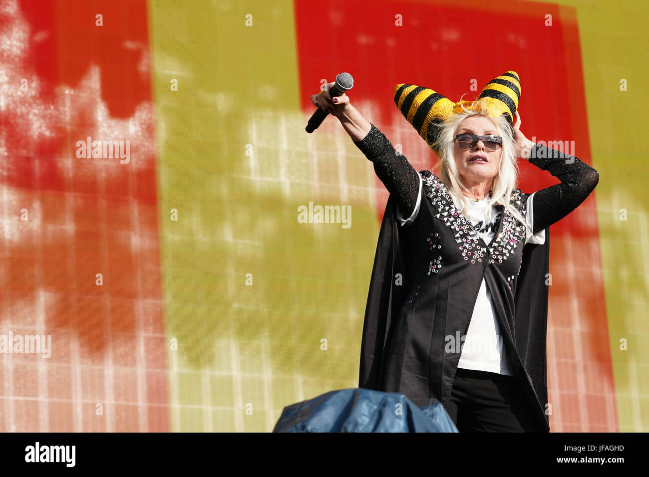 London, UK. 30th June, 2017. Debbie Harry of Blondie performing live on ...