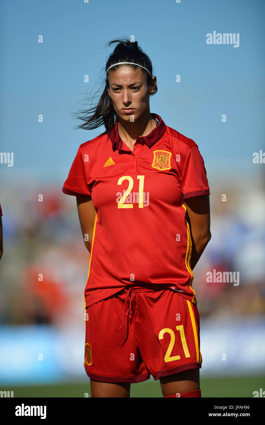 Leila Ouahabi during a friendly match between the national women's ...