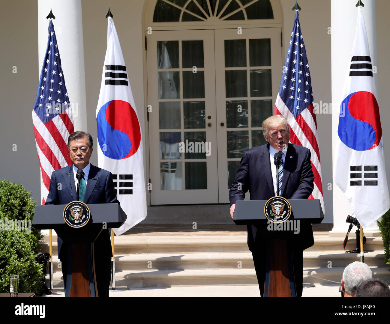 Washington DC, USA. 01st July, 2017. Moon, Trump South Korean President ...