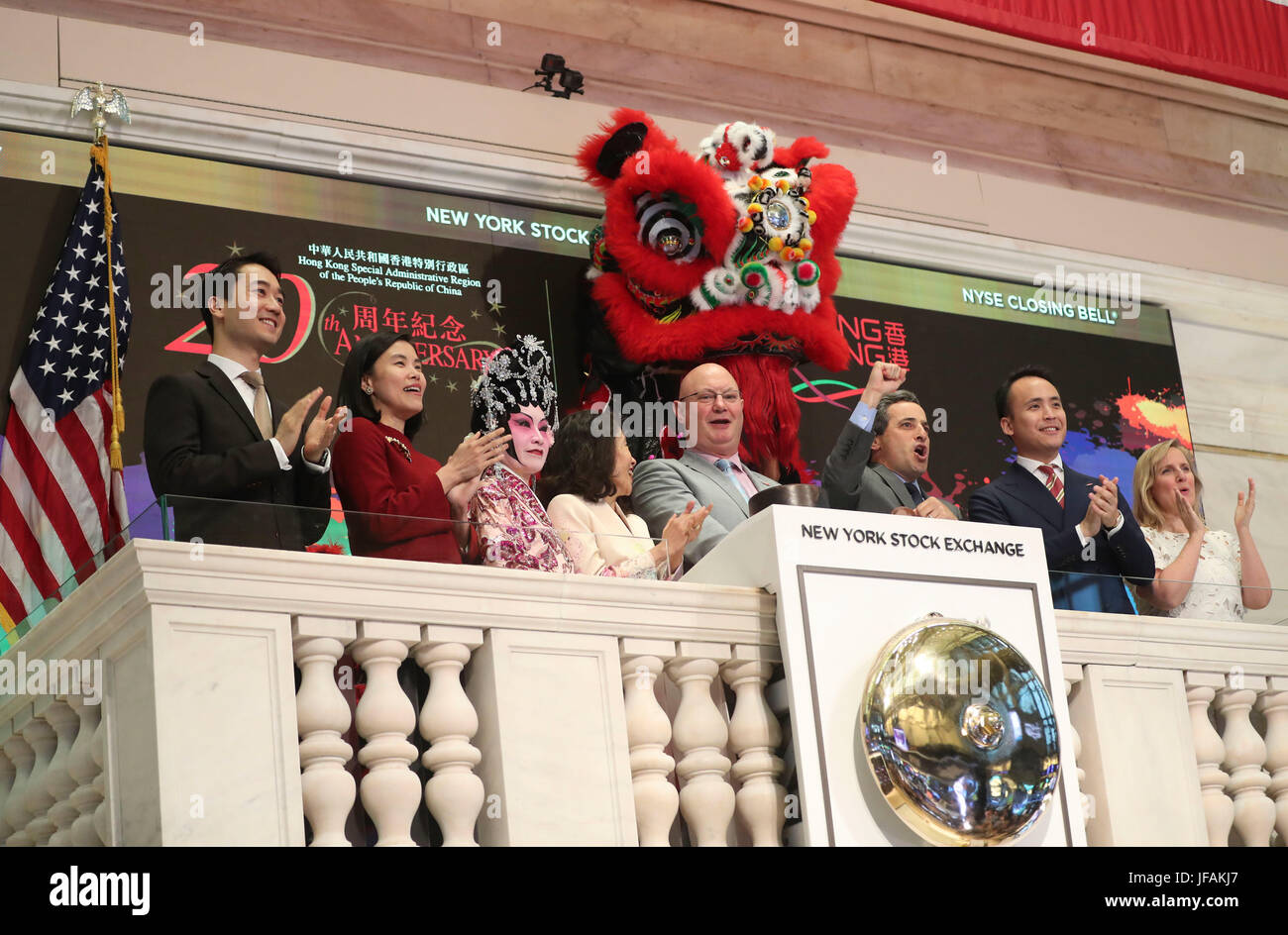 New York, USA. 30th June, 2017. Steve Barclay (2nd R), Director of Hong ...