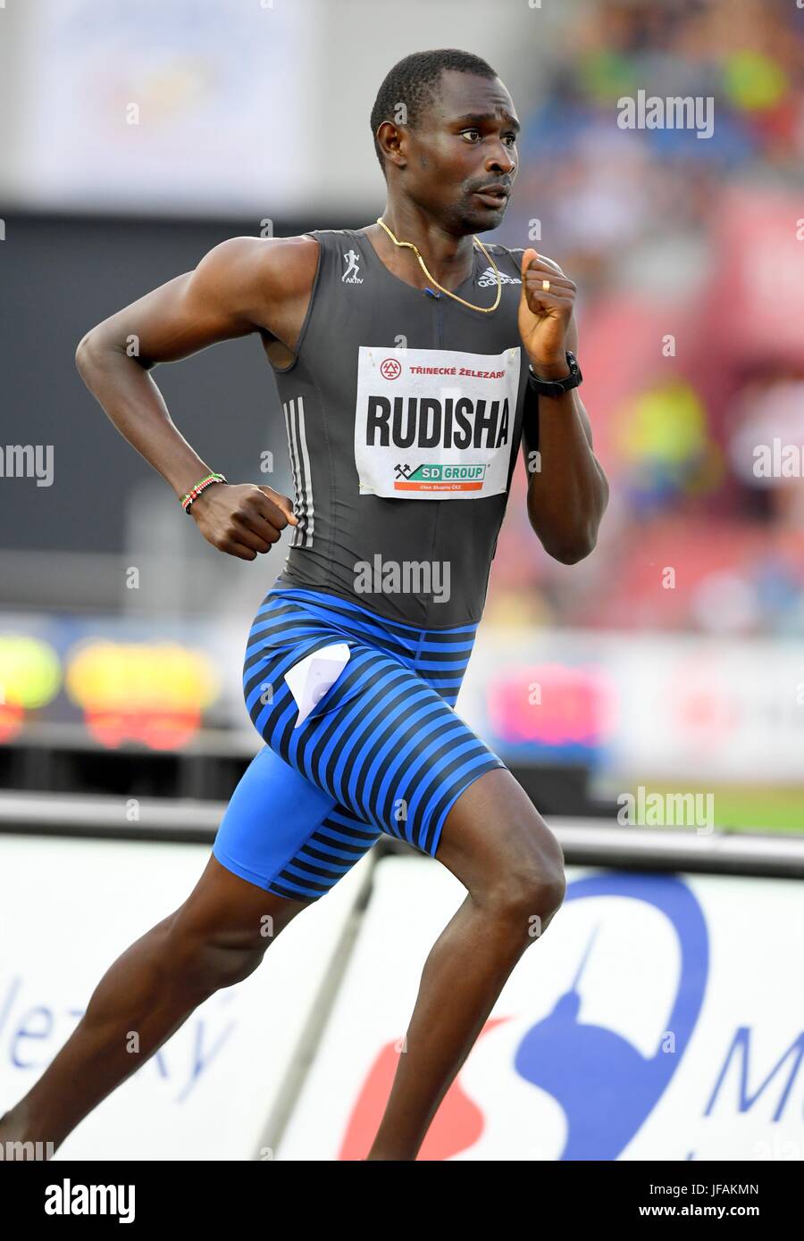 David Rudisha (KEN) places fourth in the 1,000m in 2:19.43 during the ...
