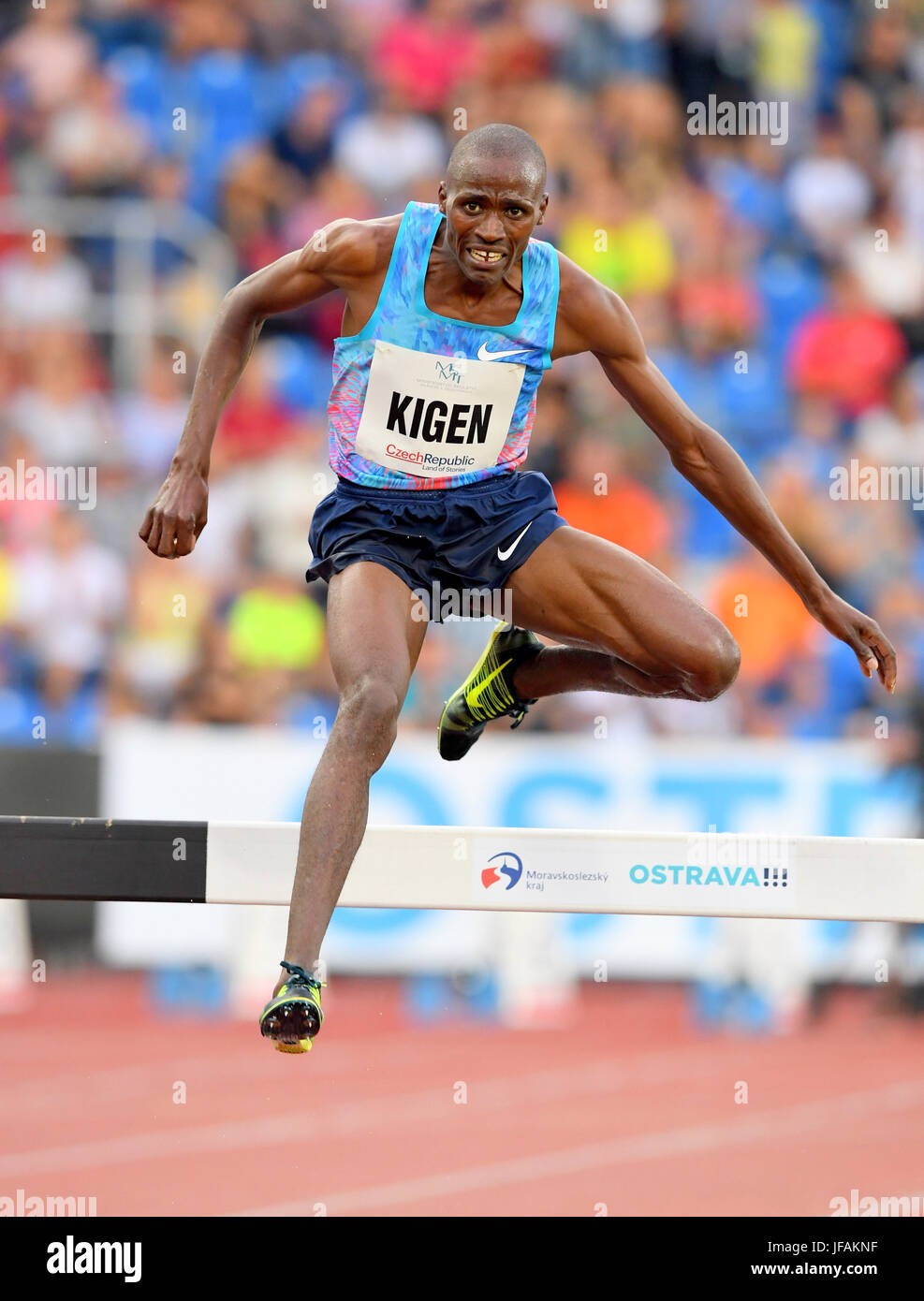Benjamin Kigen (KEN) wins the steeplechase in 8:11.54 during the 56th ...