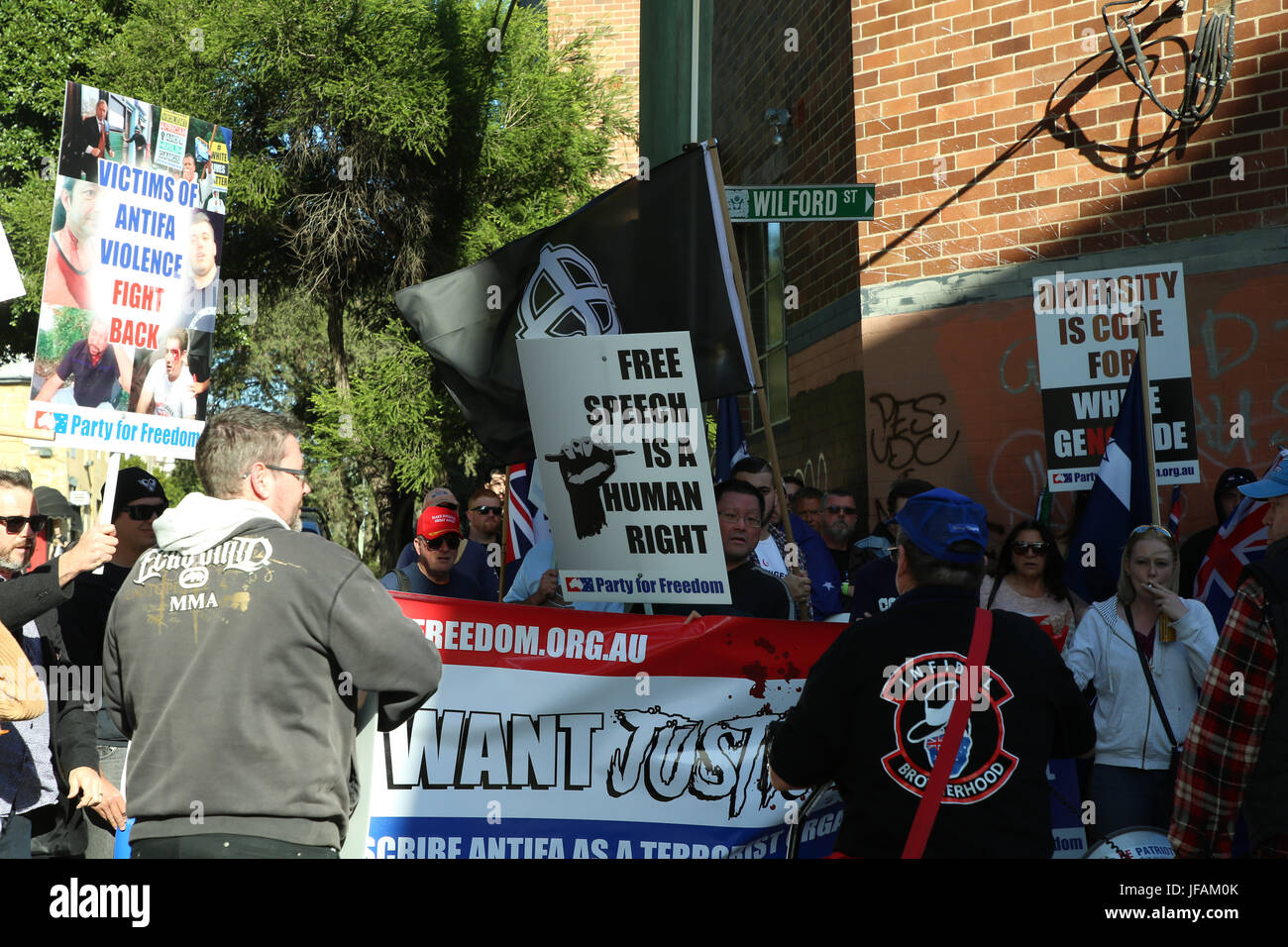 Sydney, Australia. 1 July 2017. Party for Freedom organised a rally ...