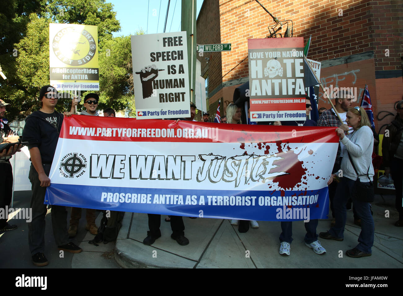Sydney, Australia. 1 July 2017. Party for Freedom organised a rally ...