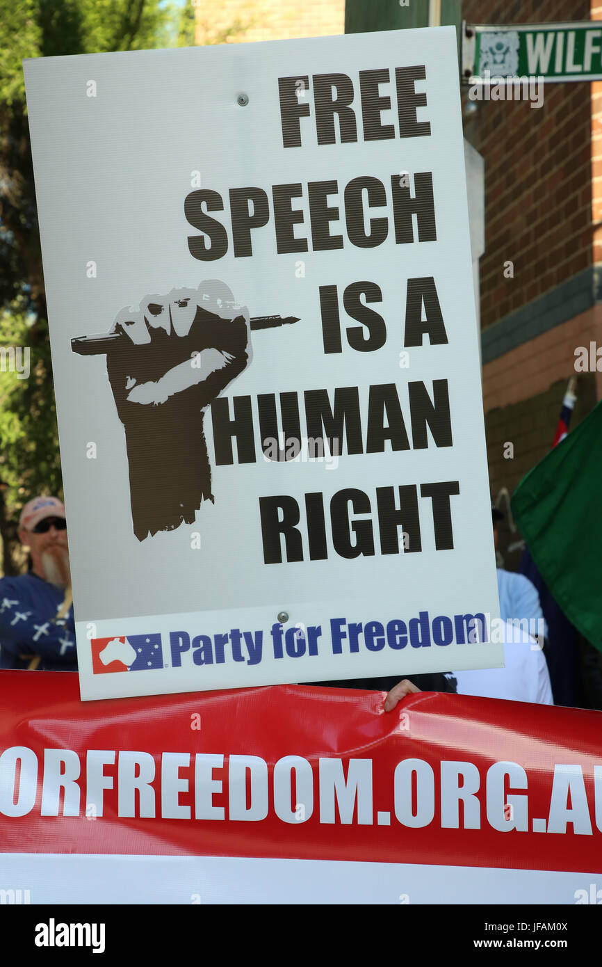 Party for freedom rally 2017 australia hi-res stock photography and ...