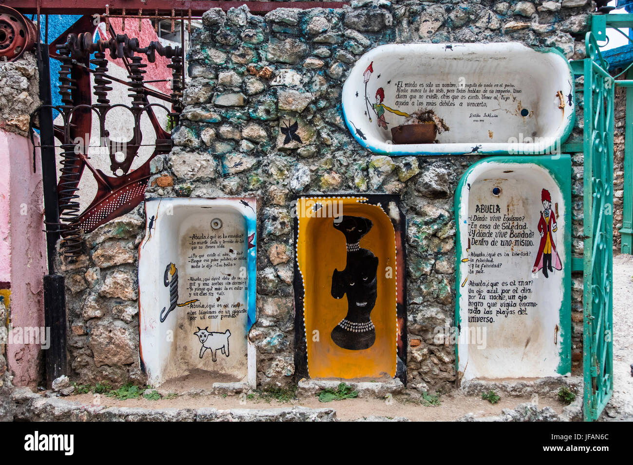 Afro-Cuban art in the artist colony of CALLEJON DE HAMEL started by the ...