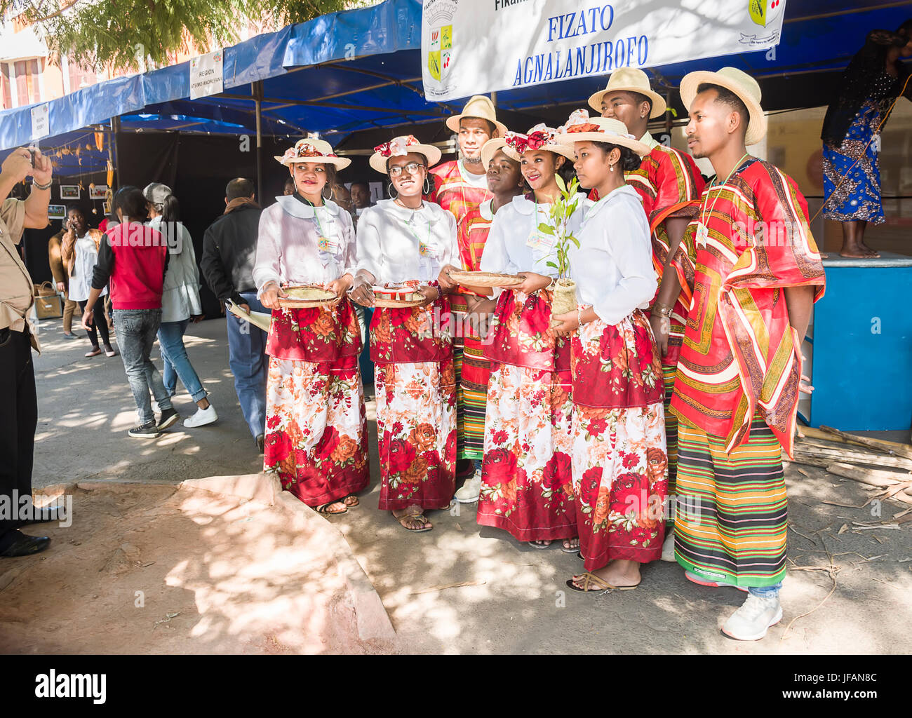 Antananarivo, Madagascar - June 16, 2017 : Young Malagasy are ready for ...