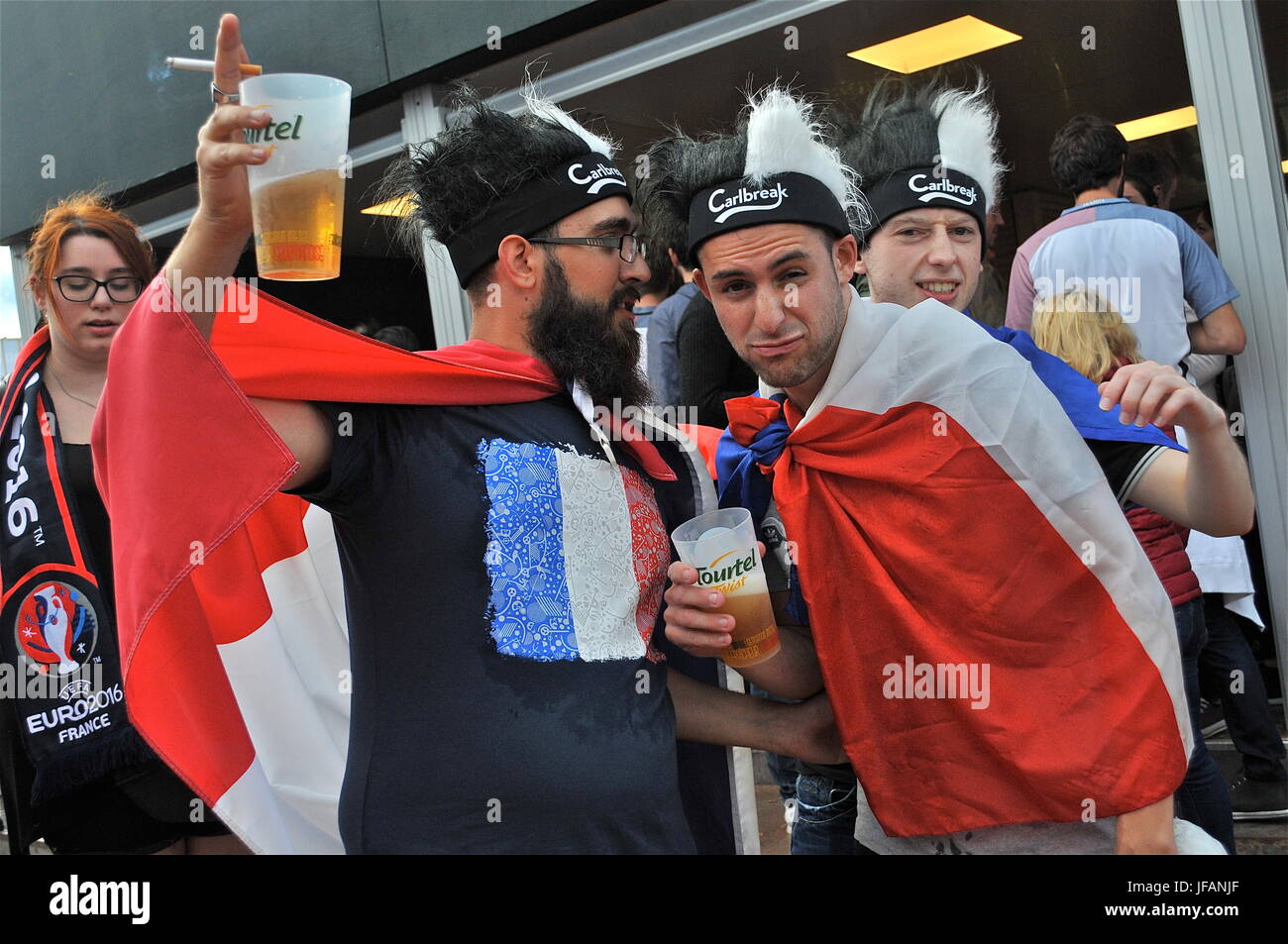 Football fan zone beer hi-res stock photography and images - Alamy