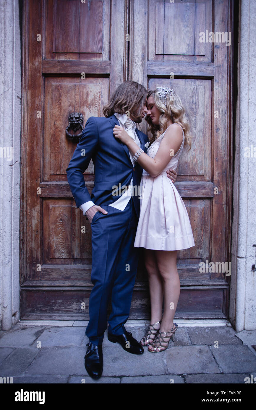 Romantic boy girl kissing in hi-res stock photography and images - Alamy