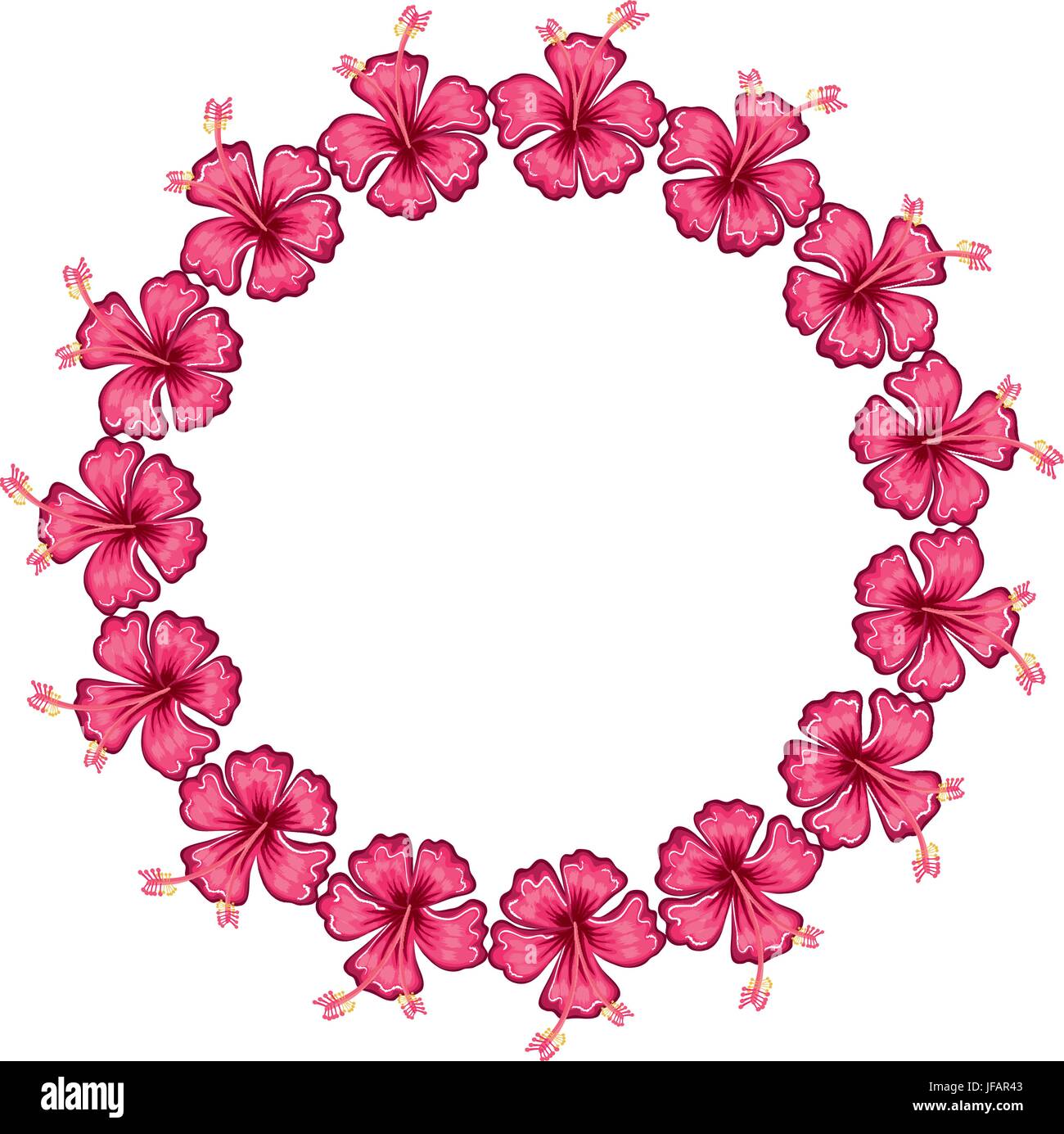tropical flower decorative frame vector illustration design Stock ...