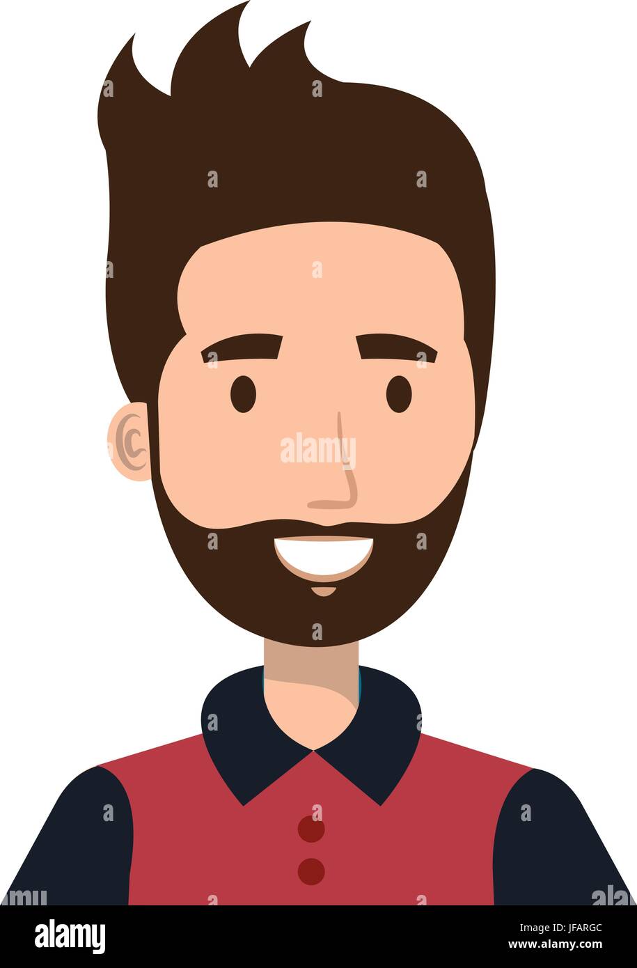 young man model avatar character vector illustration design Stock ...