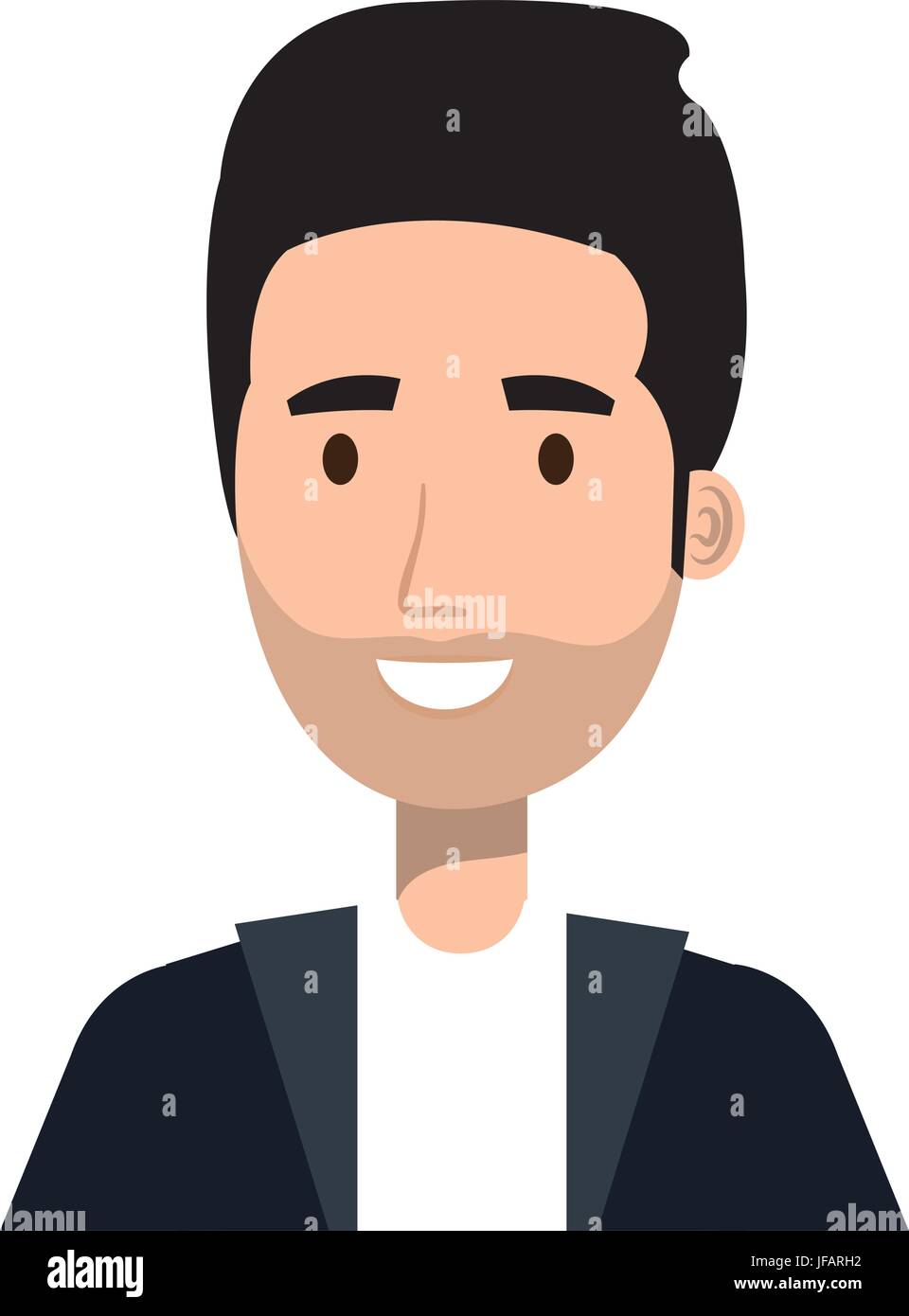 young man model avatar character vector illustration design Stock ...