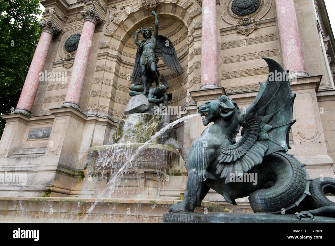 St. Michel fountain, Place St. Michel, Quartier Latin, Paris, France ...
