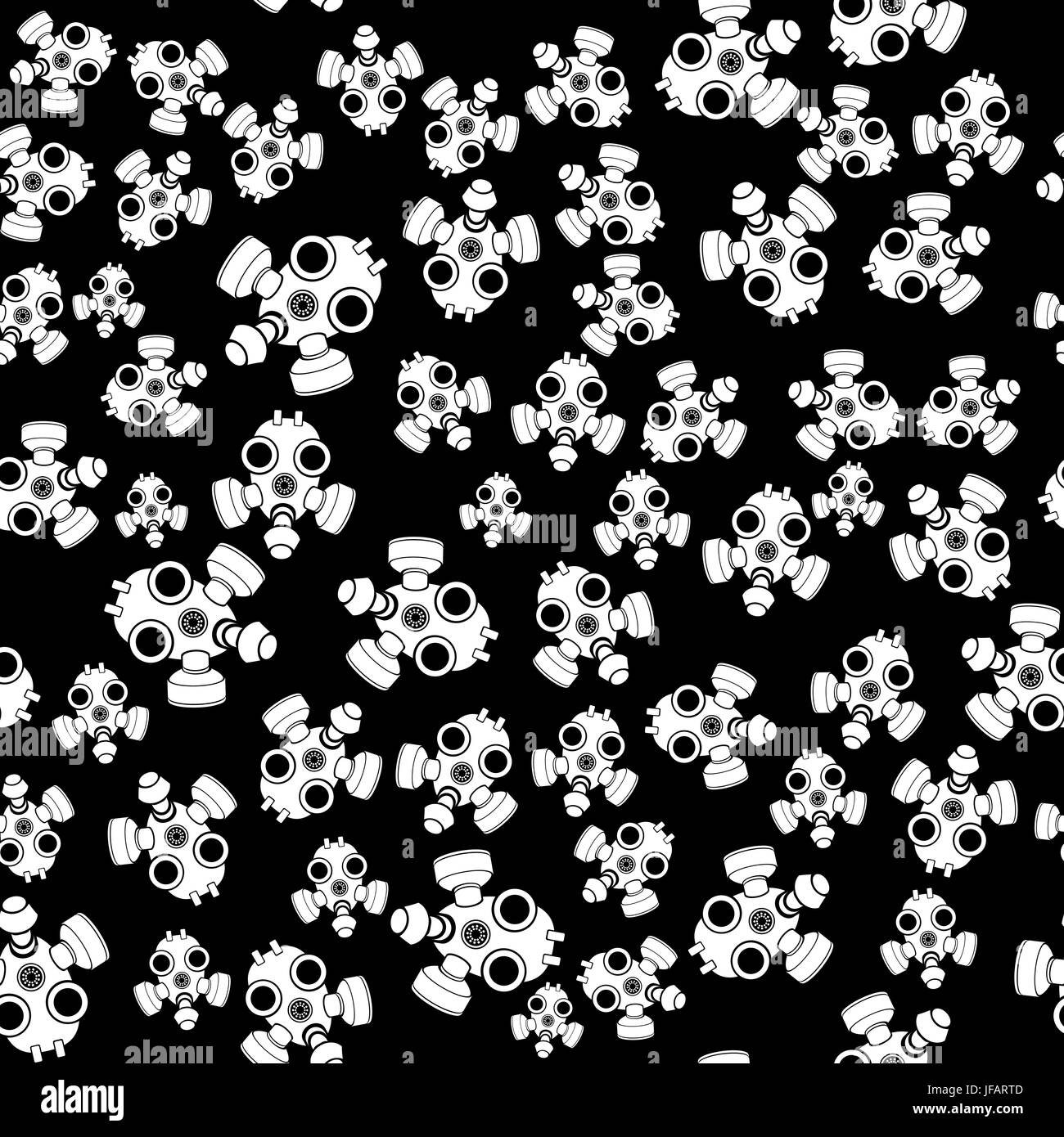 Gas Mask Silhouette Seamless Pattern Stock Vector Image & Art - Alamy