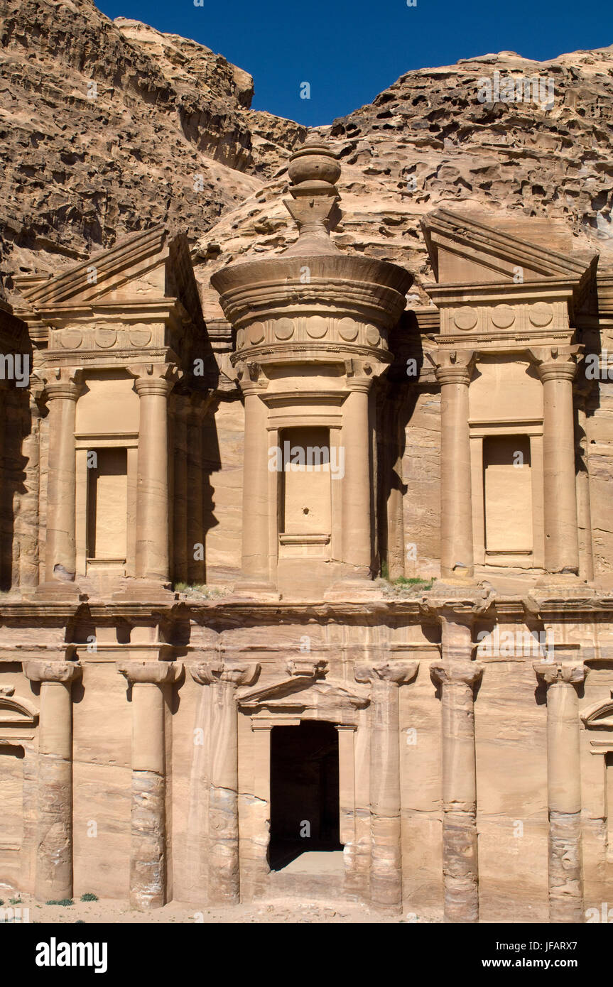 Jordan, Petra, The Monastery, Al Deir Stock Photo - Alamy