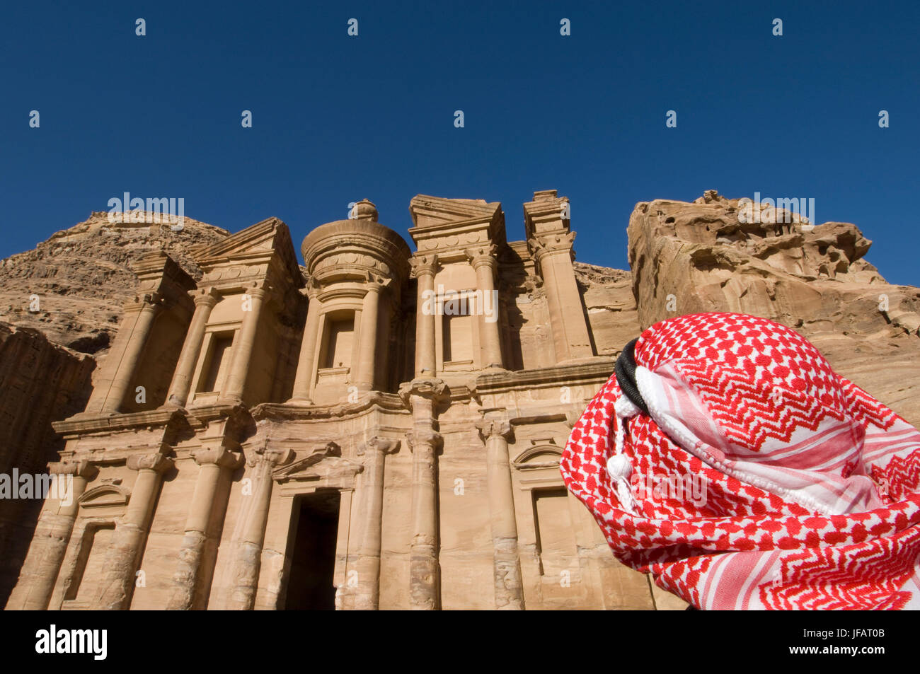 Jordan, Petra, The Monastery, Al Deir Stock Photo - Alamy