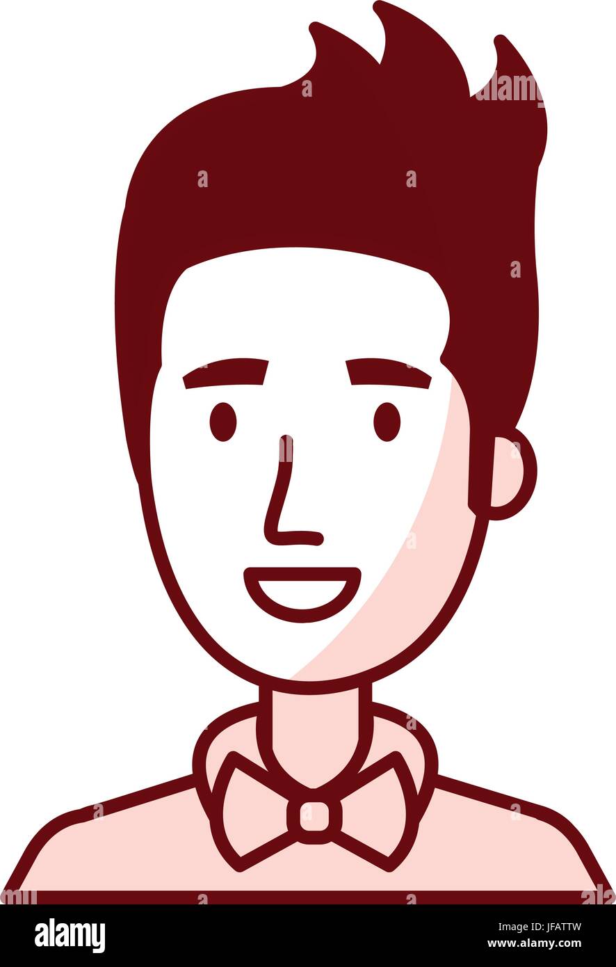 young man model avatar character vector illustration design Stock ...