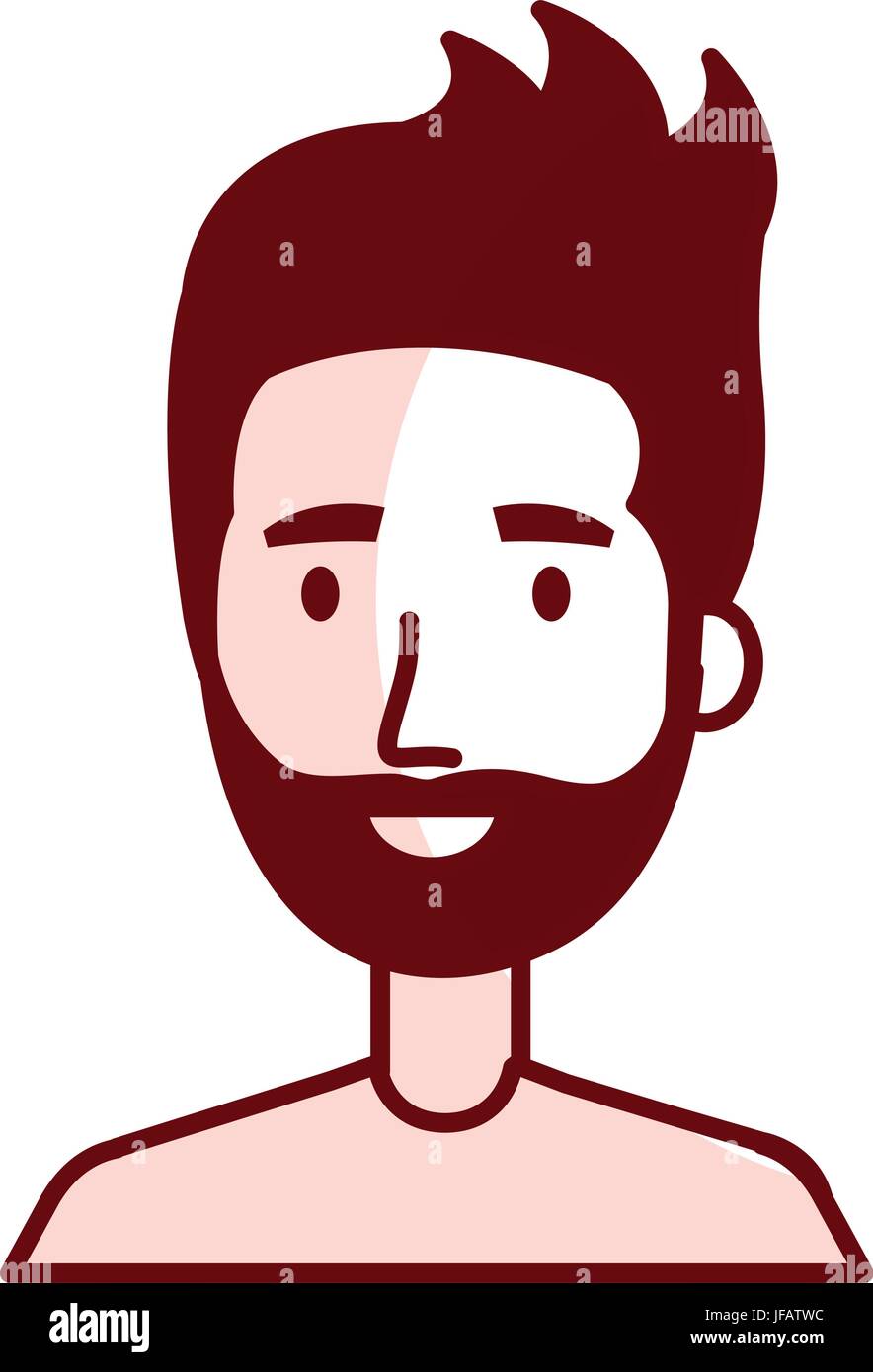 young man model avatar character vector illustration design Stock ...