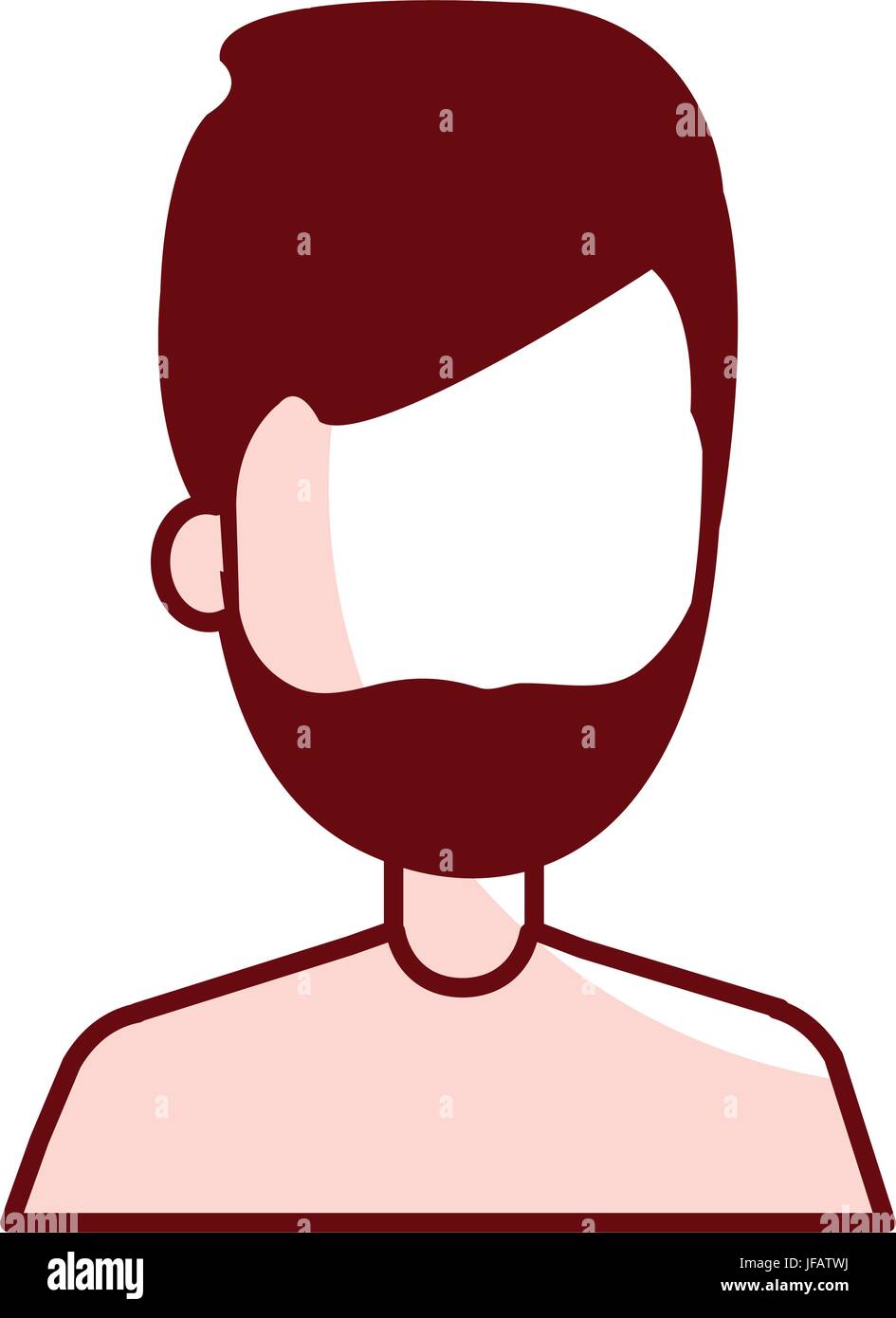 young man model avatar character vector illustration design Stock ...