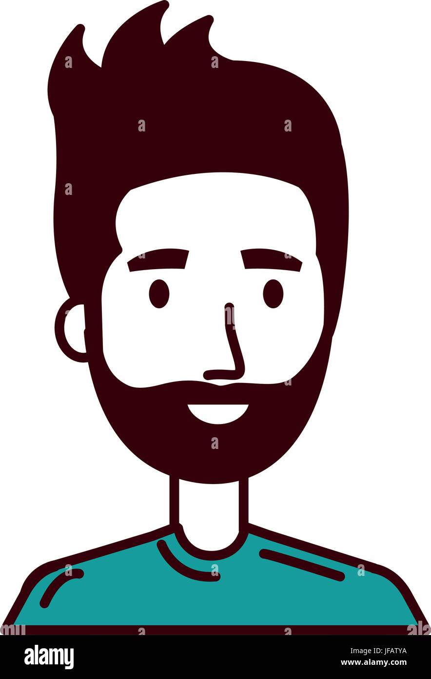 young man model avatar character vector illustration design Stock ...