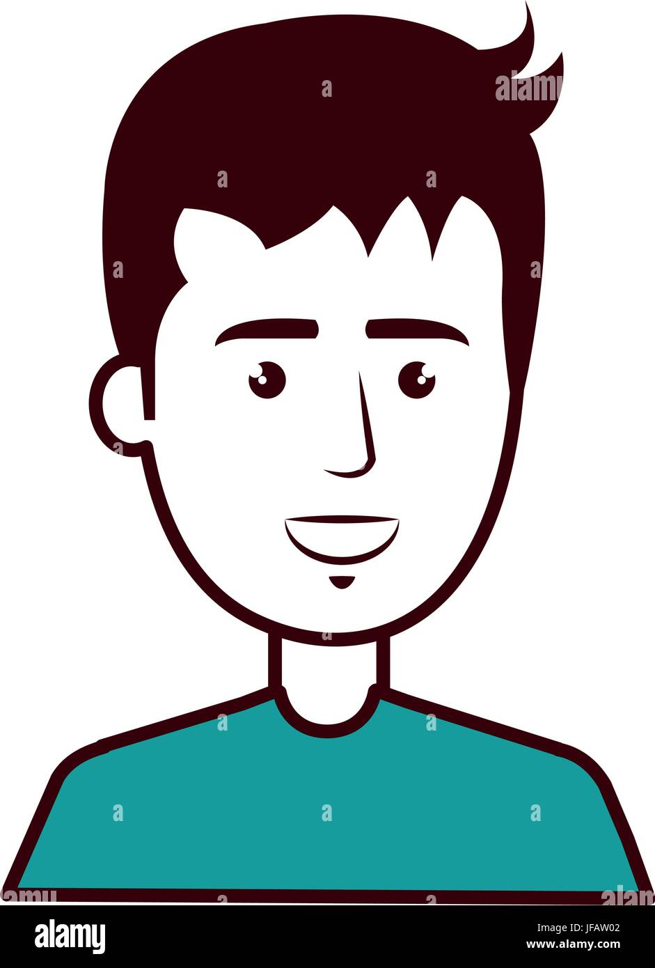 young man model avatar character vector illustration design Stock ...