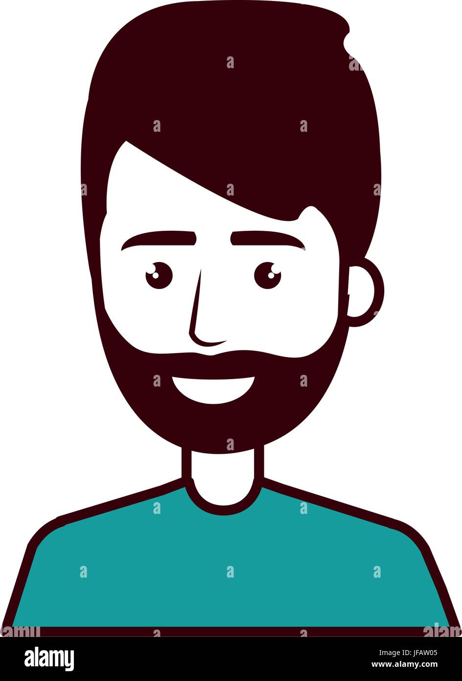 young man model avatar character vector illustration design Stock ...