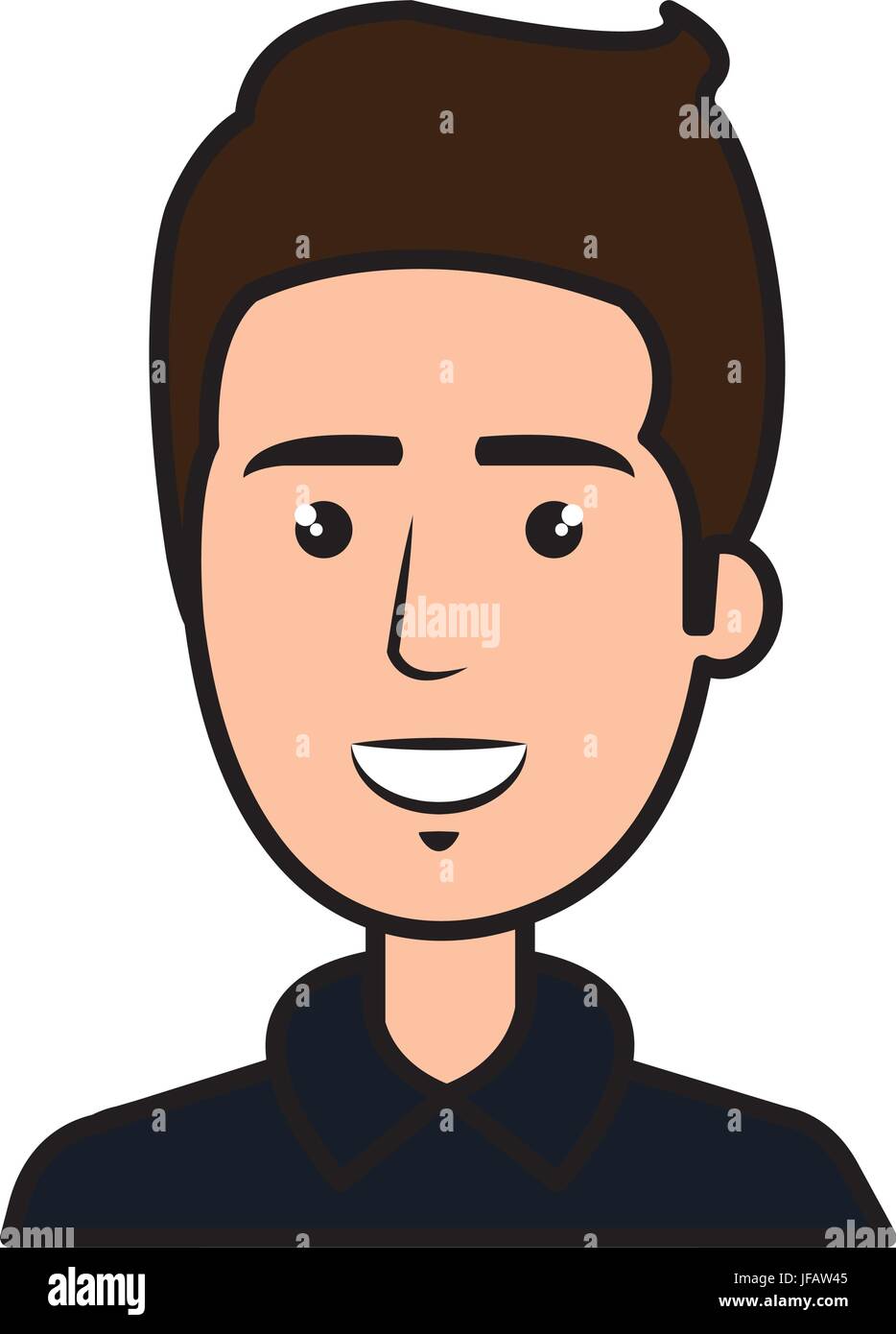 young man model avatar character vector illustration design Stock ...