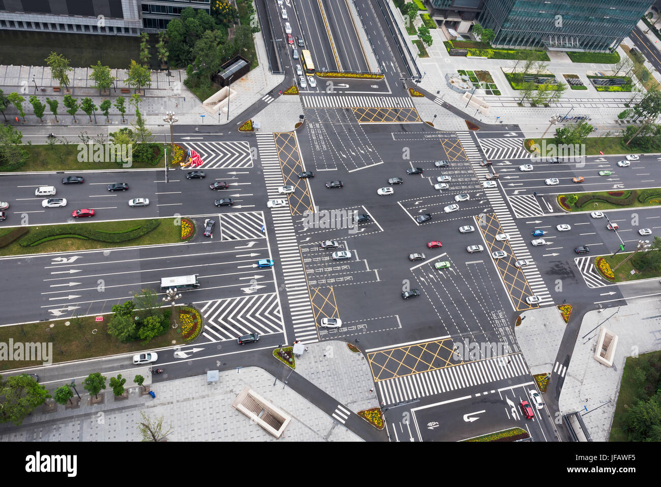 urban highway crossroads, Chengdu, China Stock Photo - Alamy