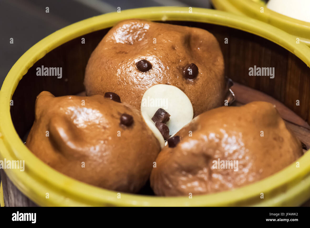 Cute pig baozi chinese steamed buns in Chengdu, China Stock Photo - Alamy
