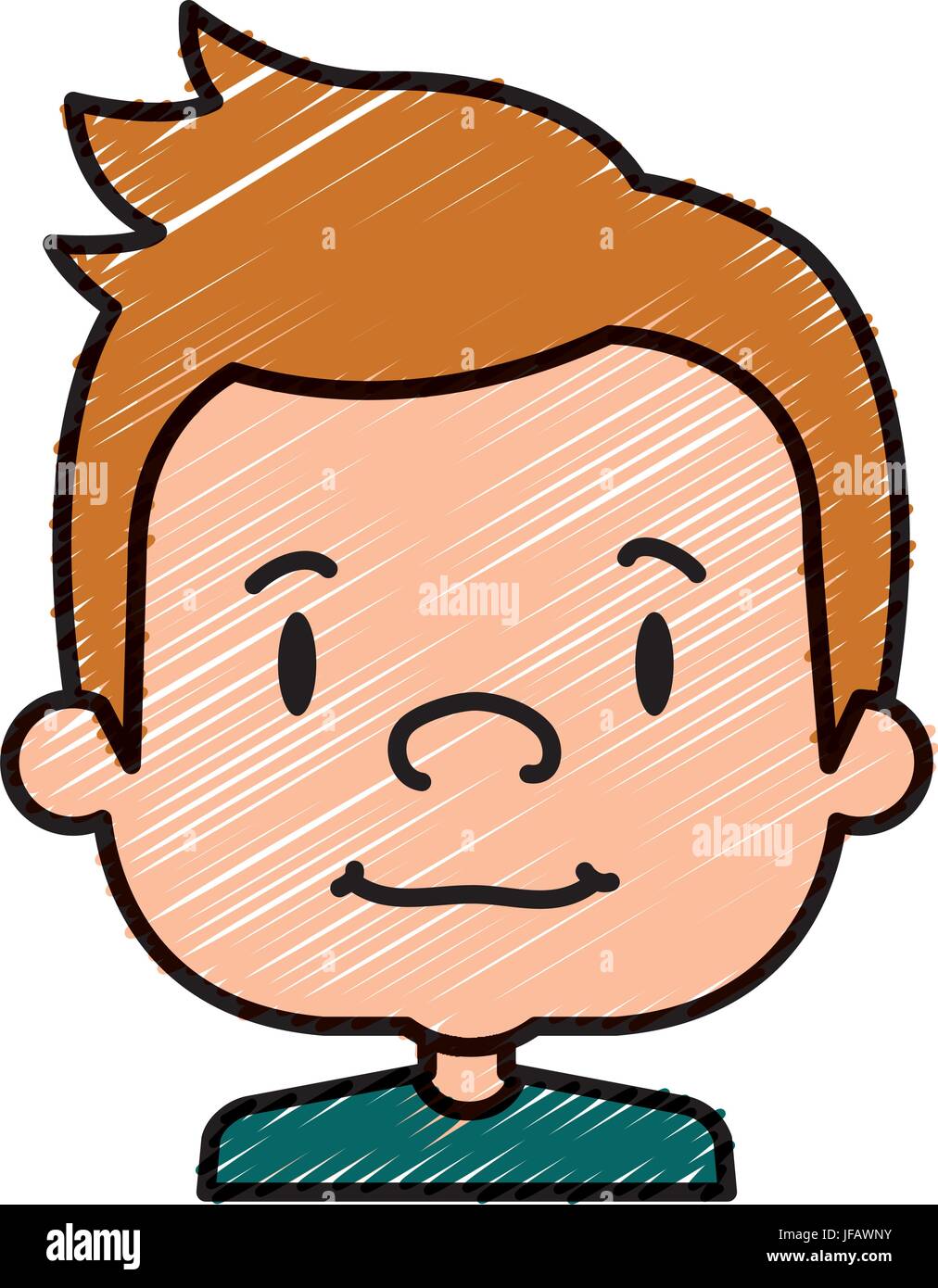 cute boy avatar character vector illustration design Stock Vector Image ...
