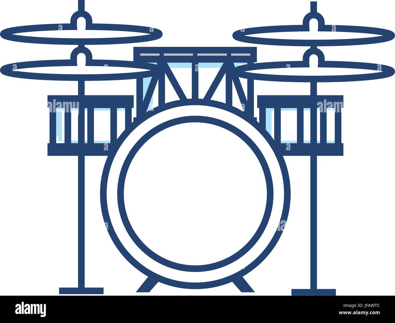 battery drums musical instrument vector illustration design Stock ...