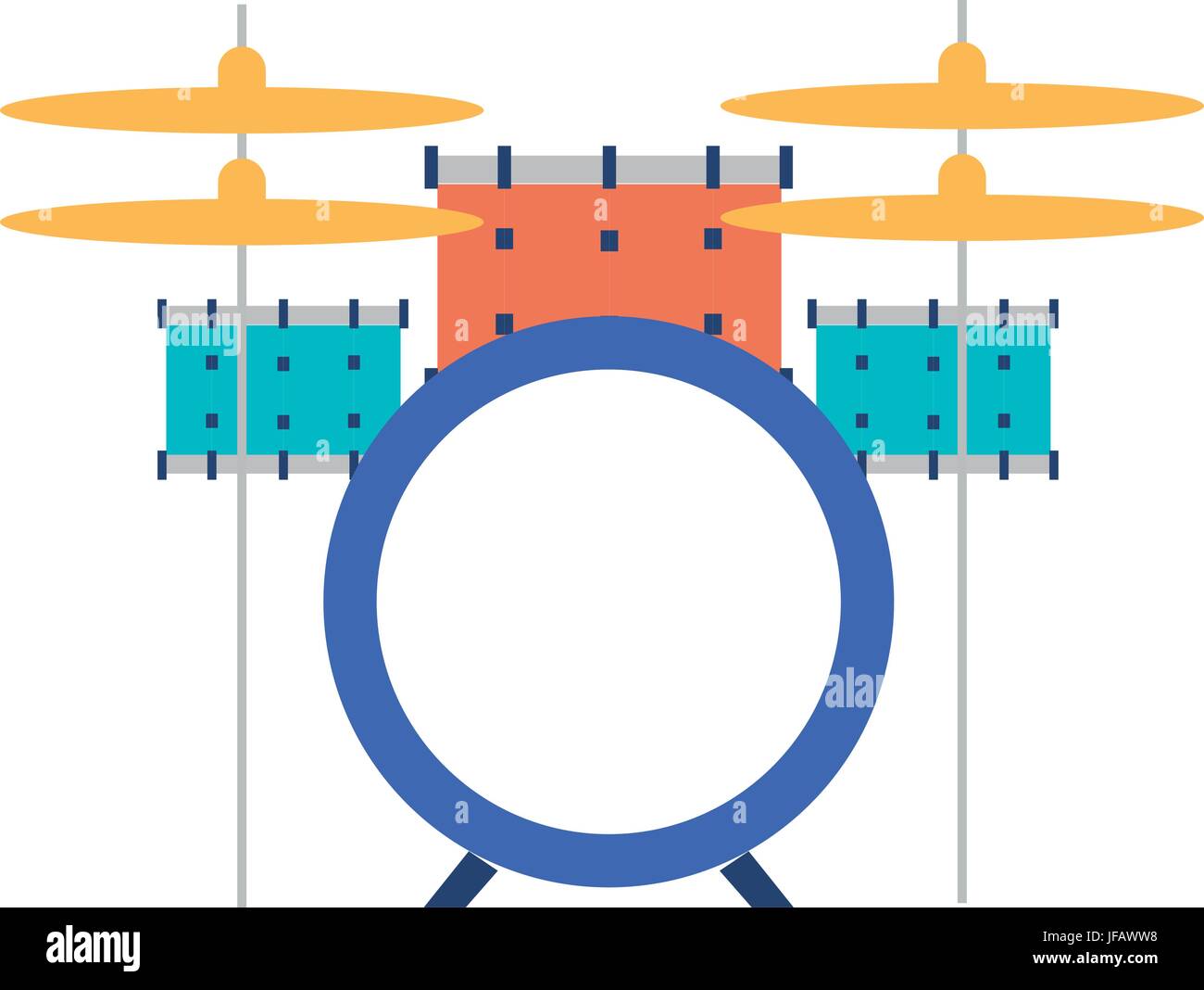 battery drums musical instrument vector illustration design Stock ...