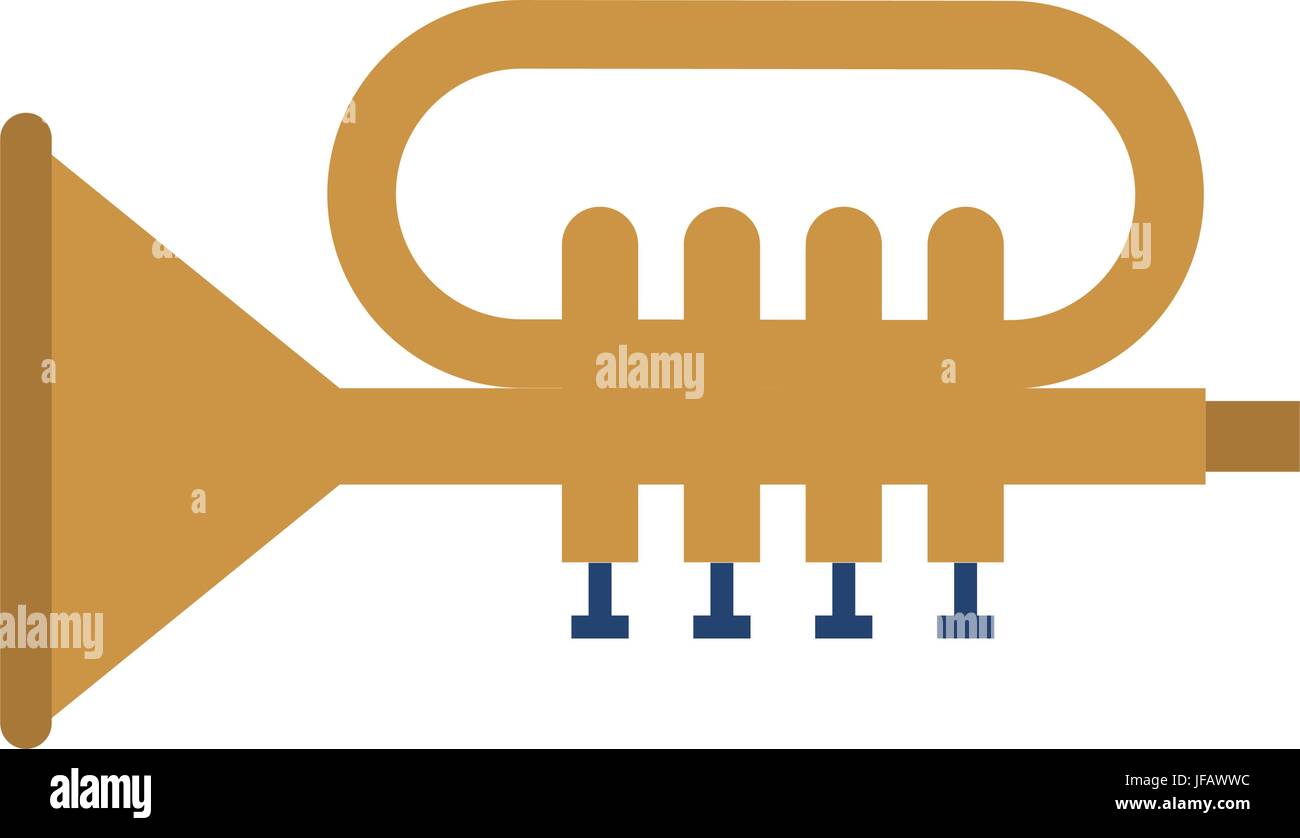 trumpet musical instrument icon vector illustration design Stock Vector ...