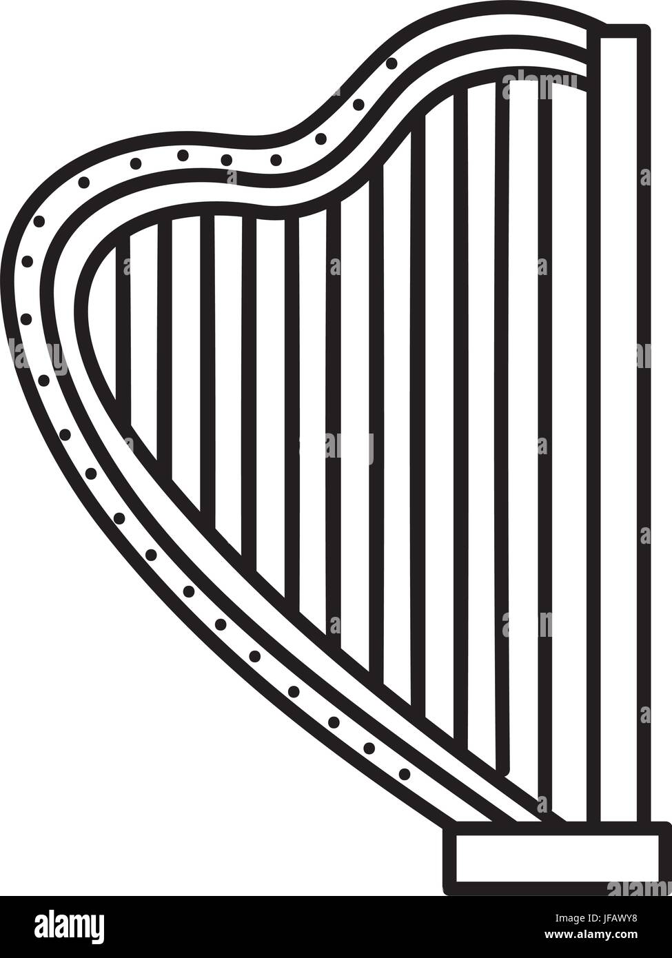 harp musical instrument icon vector illustration design Stock Vector ...