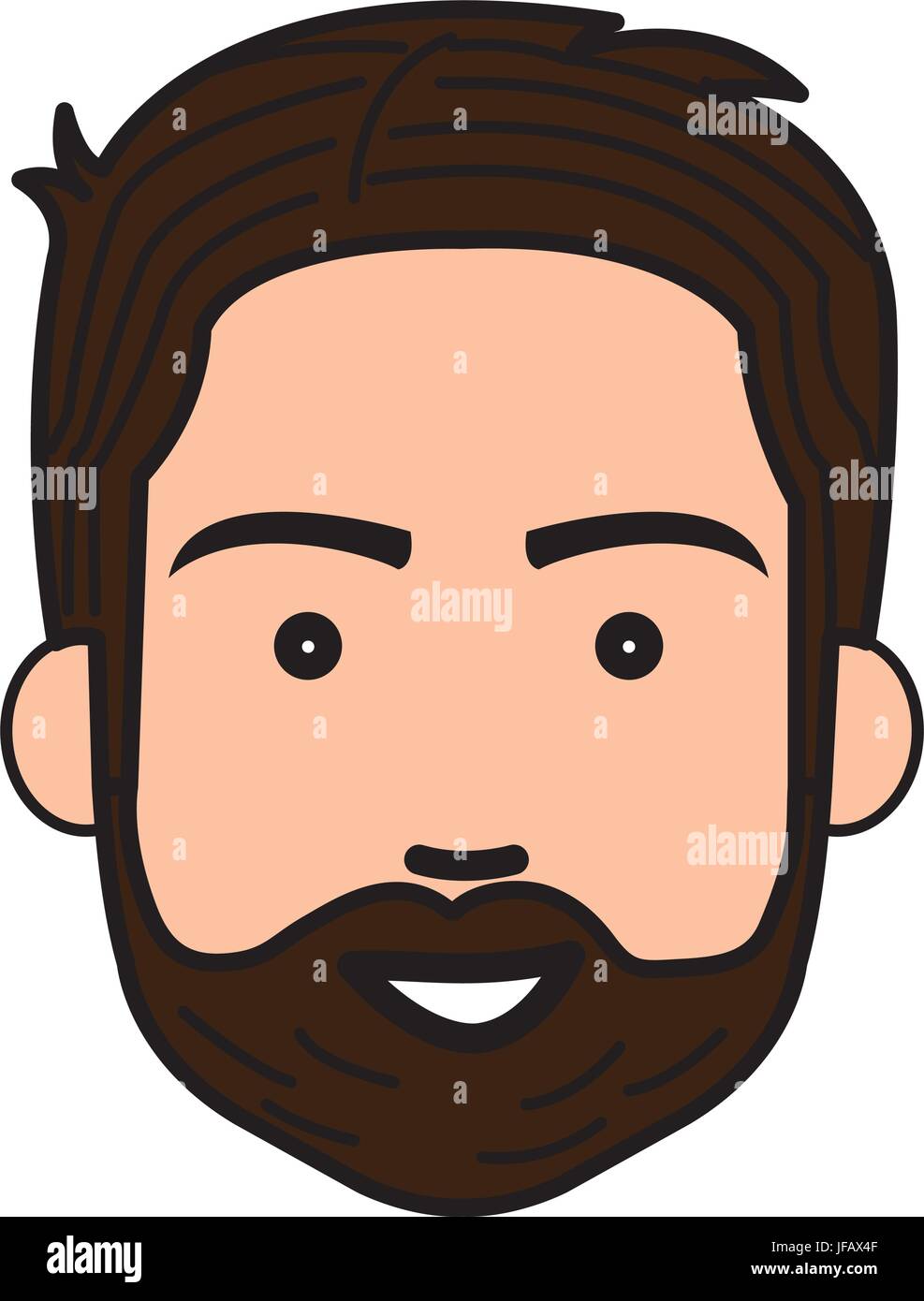young man model avatar character vector illustration design Stock ...