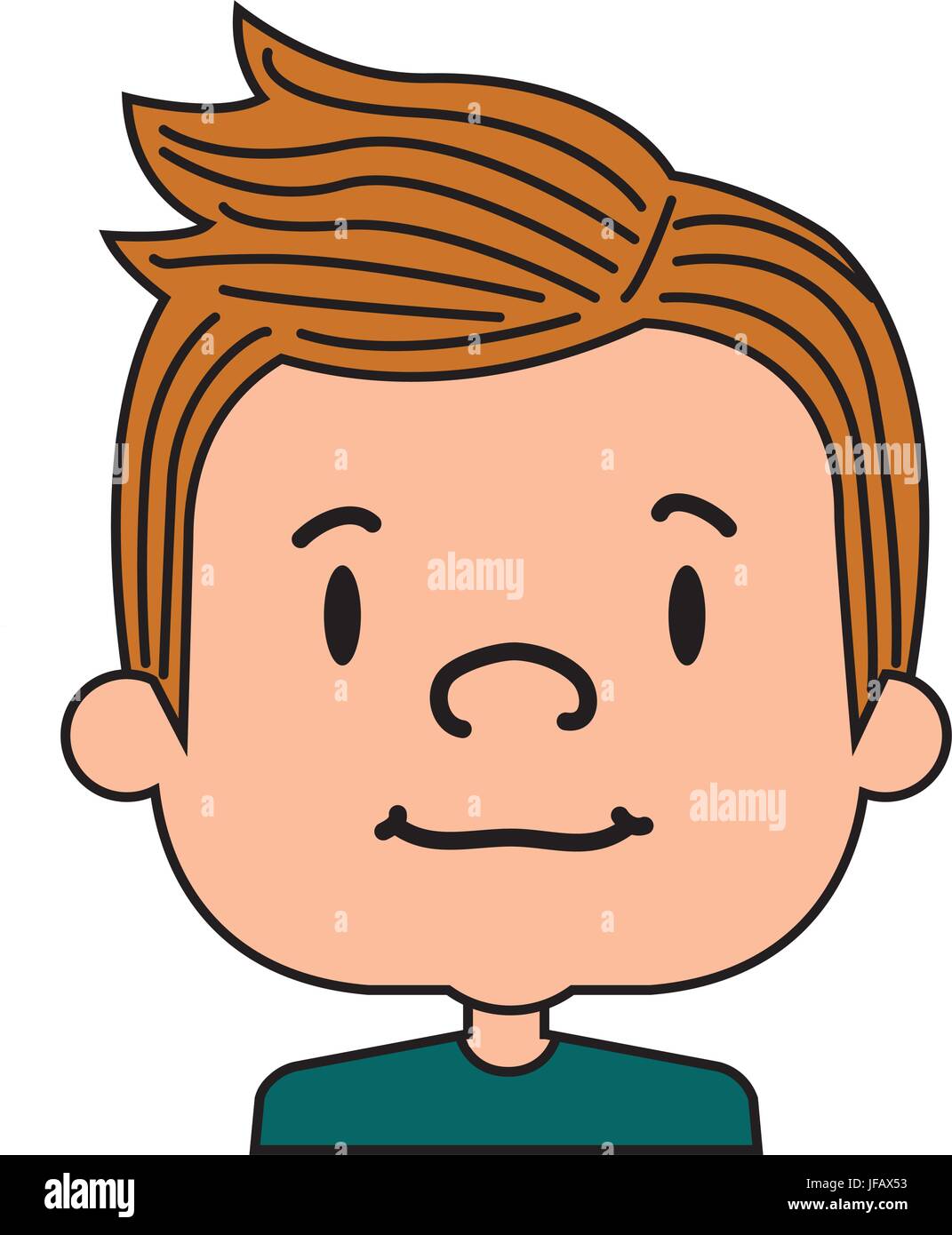 cute boy avatar character vector illustration design Stock Vector Image ...