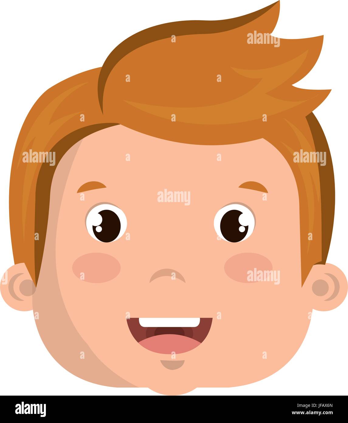 cute boy head avatar character vector illustration design Stock Vector ...
